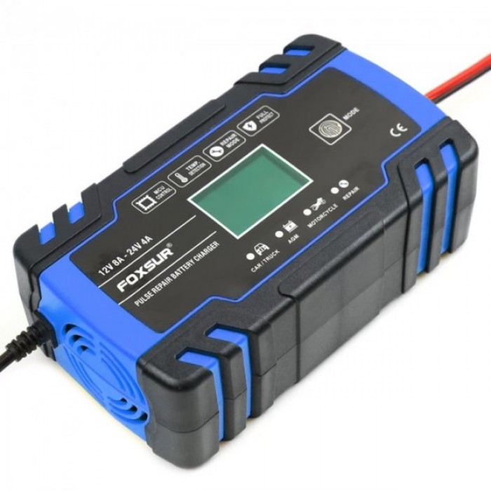 Зарядное Foxsur 122408D 12V/8A 24V/4A: цена в Украине, г.Киев | Купить в Stabilizatori.com.ua